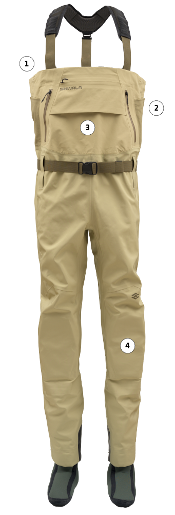 Backeddy Wader | Waders with Removable Knee Pads | Skwala Fishing